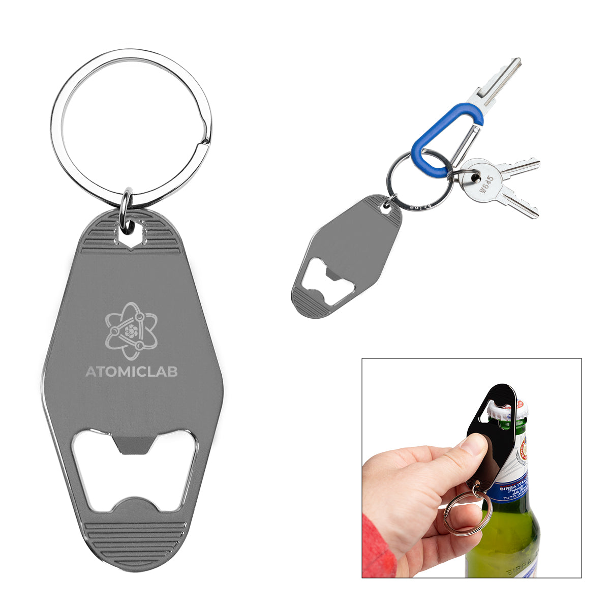 Motel Style Metal Key Tag With Bottle Opener – RushKing