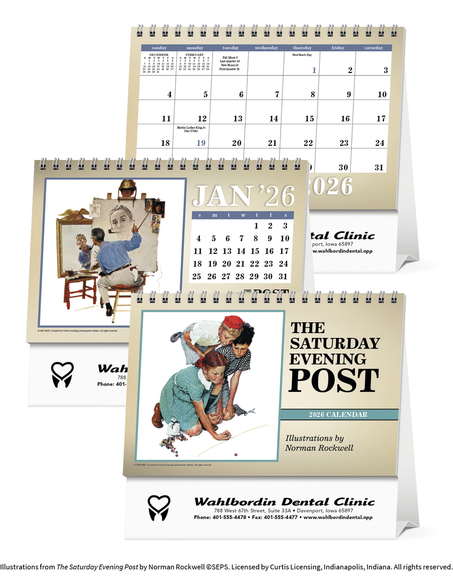Triumph® Calendars The Saturday Evening Post Large Desk Calendar – RushKing