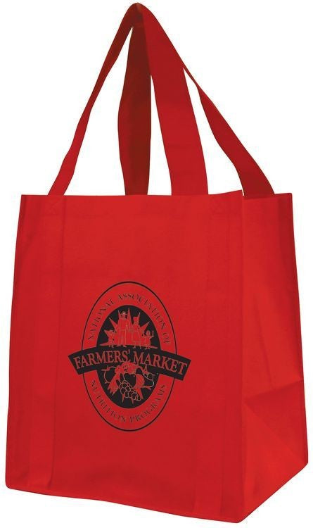 Jumbo Heavy Duty Non-Woven Grocery Tote - 13"x15"x10" – RushKing