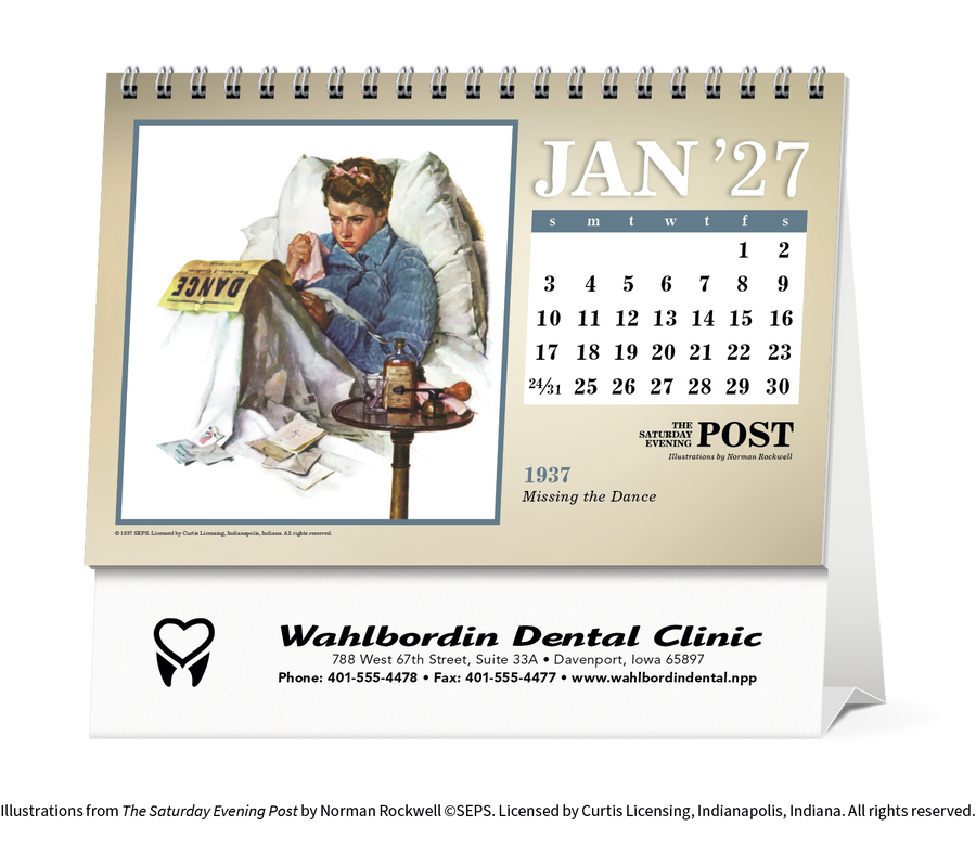Triumph® Calendars The Saturday Evening Post Large Desk Calendar – RushKing