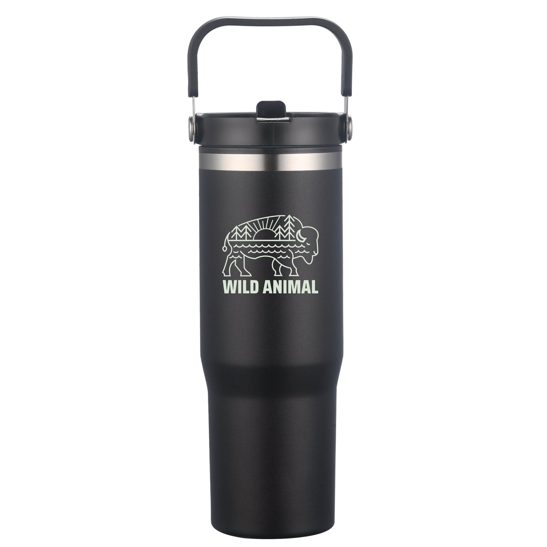 30 oz Double Wall Tumbler with Carrier, Stainless Steel Outer, Plastic ...