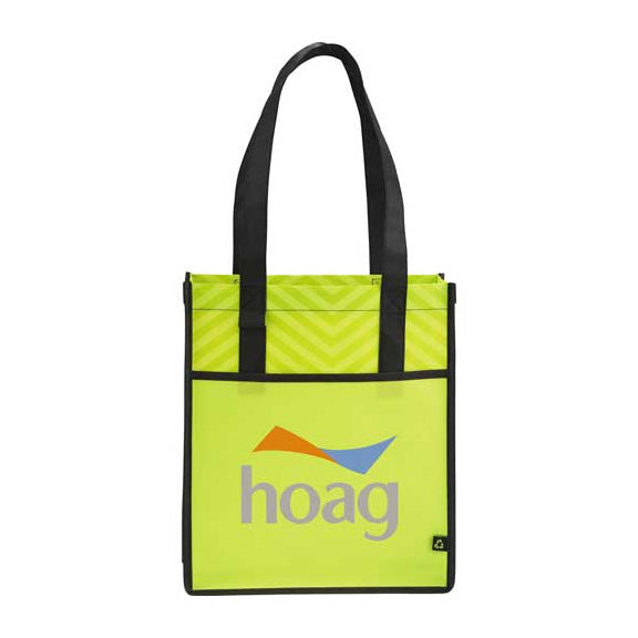 Printed PolyPro Chevron Shopper Tote Bag – RushKing