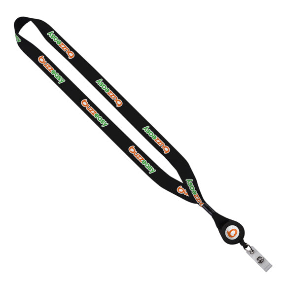 3/4 Inch Dye Sublimated Lanyard With Metal Crimp and Retractable Badge ...