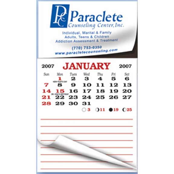 Peel and Stick Calendar Magnet with Note – RushKing
