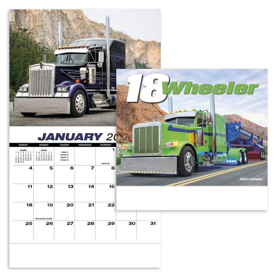 HotLine® Products 18-Wheeler Wall Appointment Calendar - Stapled – RushKing